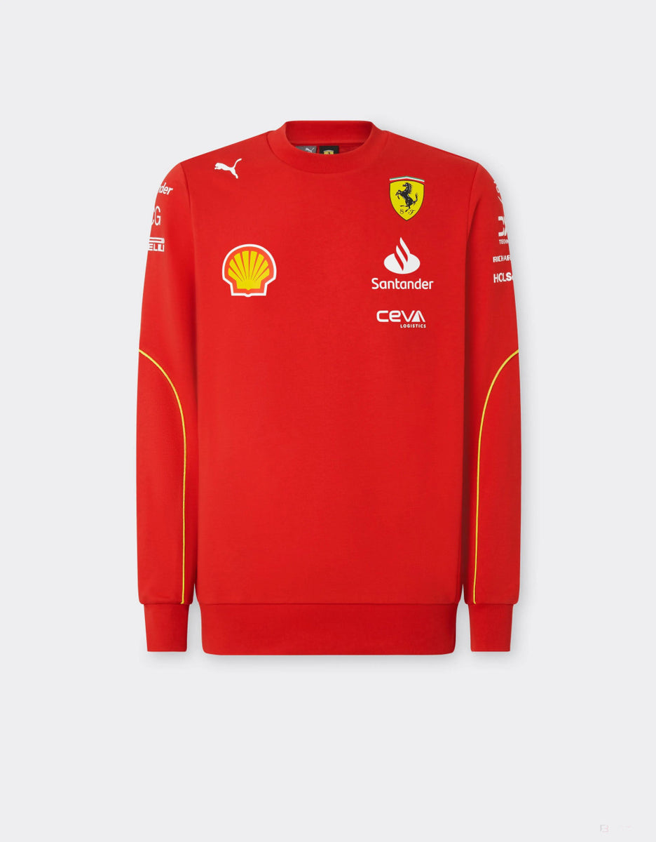 Ferrari pulover, Puma, echipa, guler rotund, rosu, 2024 – FansBRANDS® RO